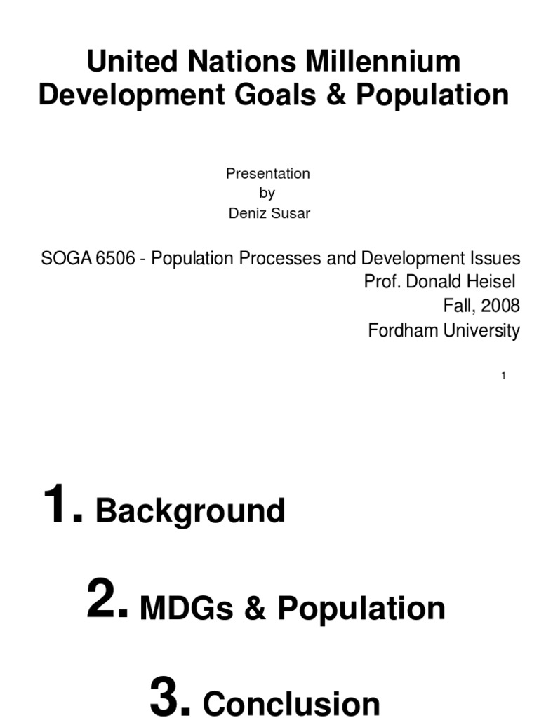 3.mellennium Development Goals (MDG) | Download Free PDF | Millennium ...