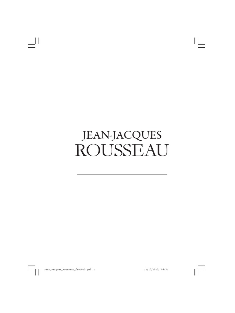 Russeau | PDF | Jean-Jacques Rousseau | Liberdade