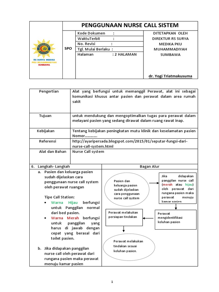 Penggunaan Nurse Call System Pdf