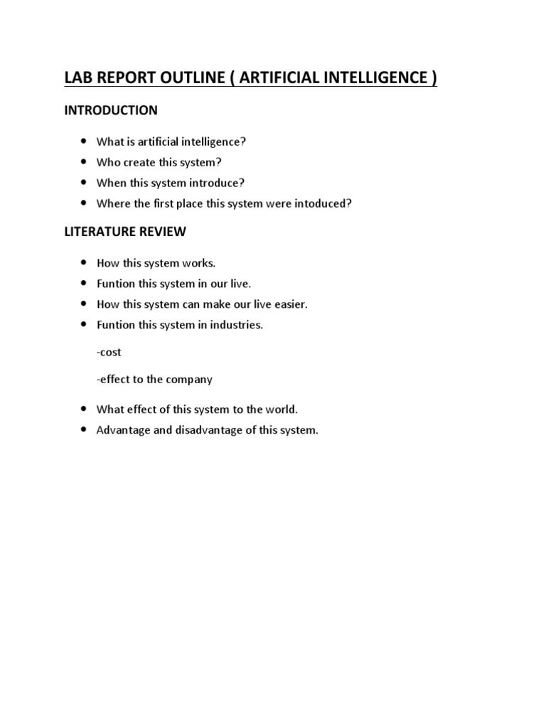 Lab Report Outline | PDF