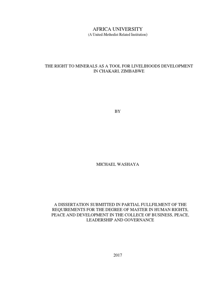 Mineral Rights For Livelihood Developmen | PDF | Property | Economic ...