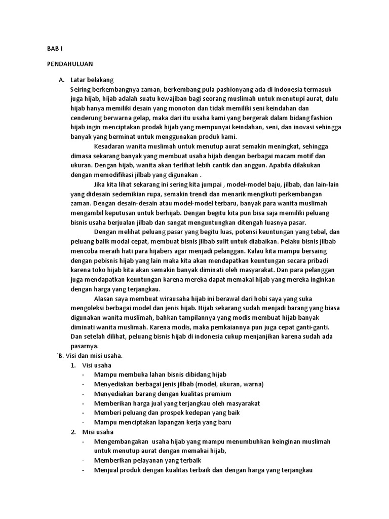 Proposal Hijab | PDF