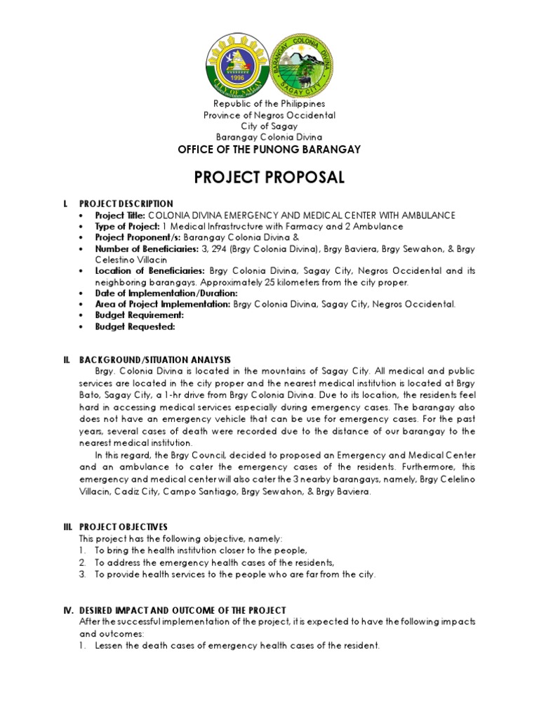Colonia Divina Medical Center Proposal | PDF | Health Economics ...