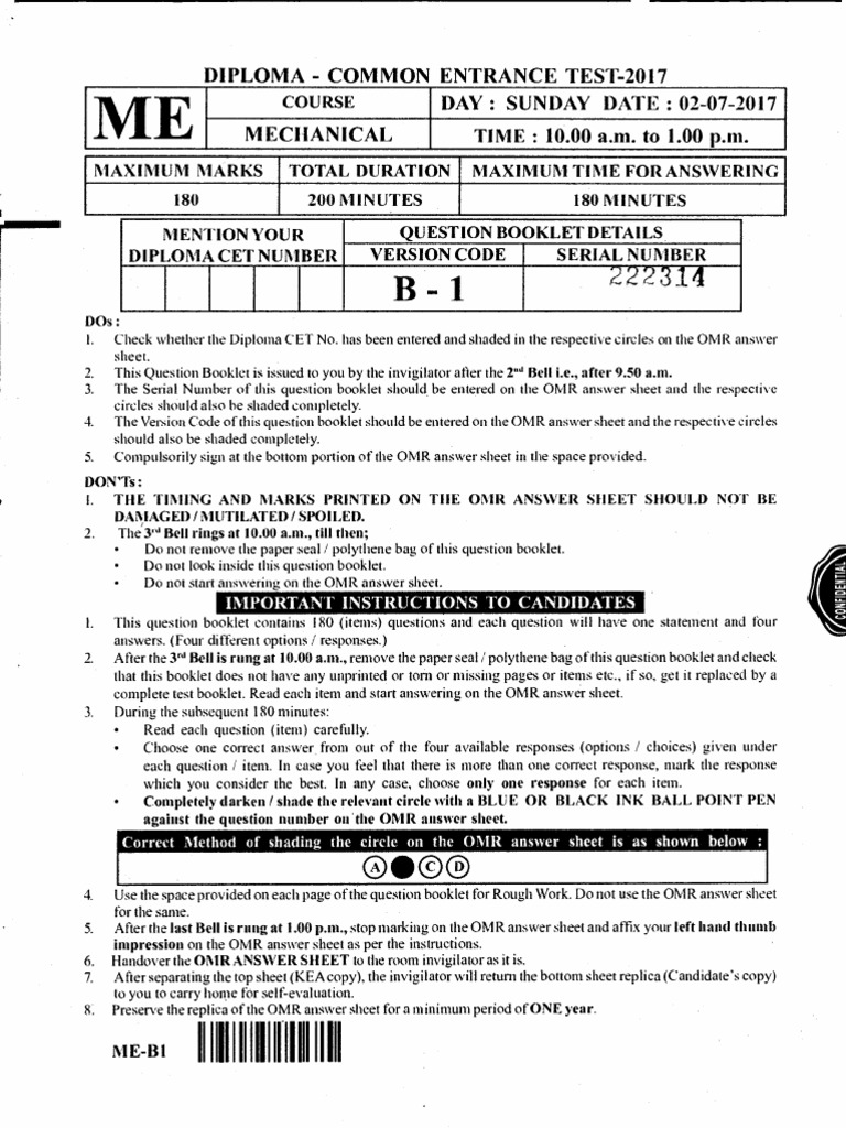 2017 Cet Paper PDF | PDF | Gear | Light