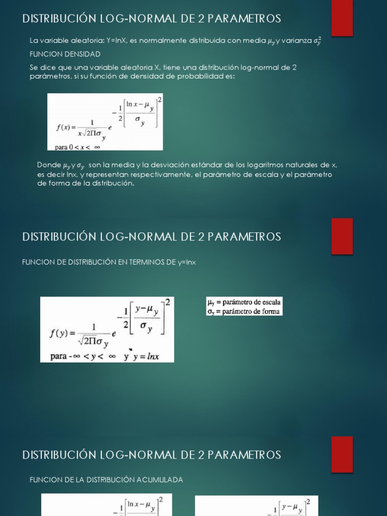 Distribución Log-Normal de 2 Parametros | PDF | Distribución de ...