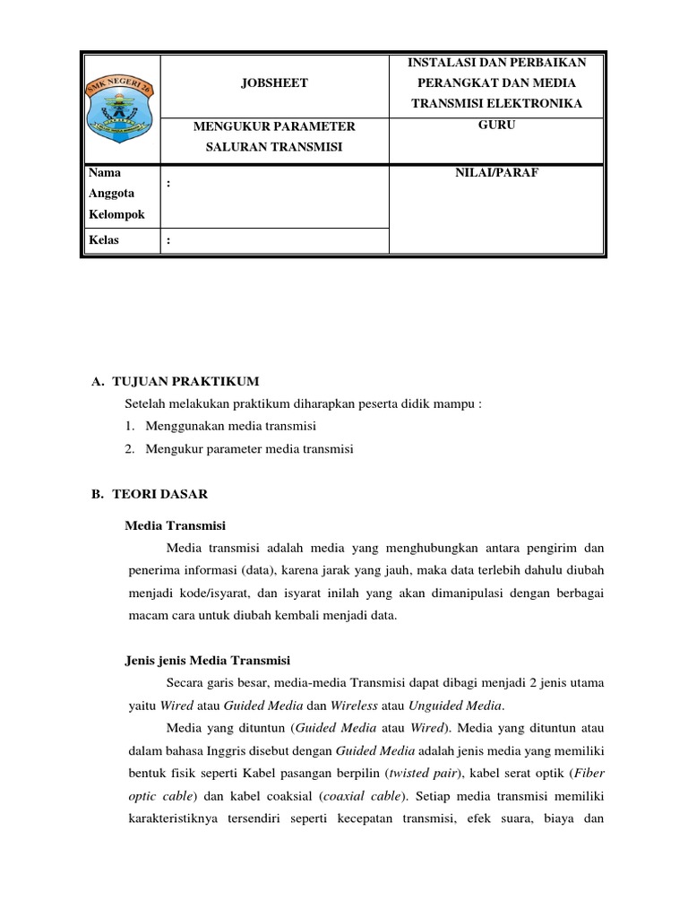 Format Jobsheet | PDF