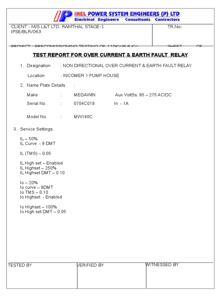 Over Current N Earth Fault - 2 | PDF | Electromagnetism | Electrical ...
