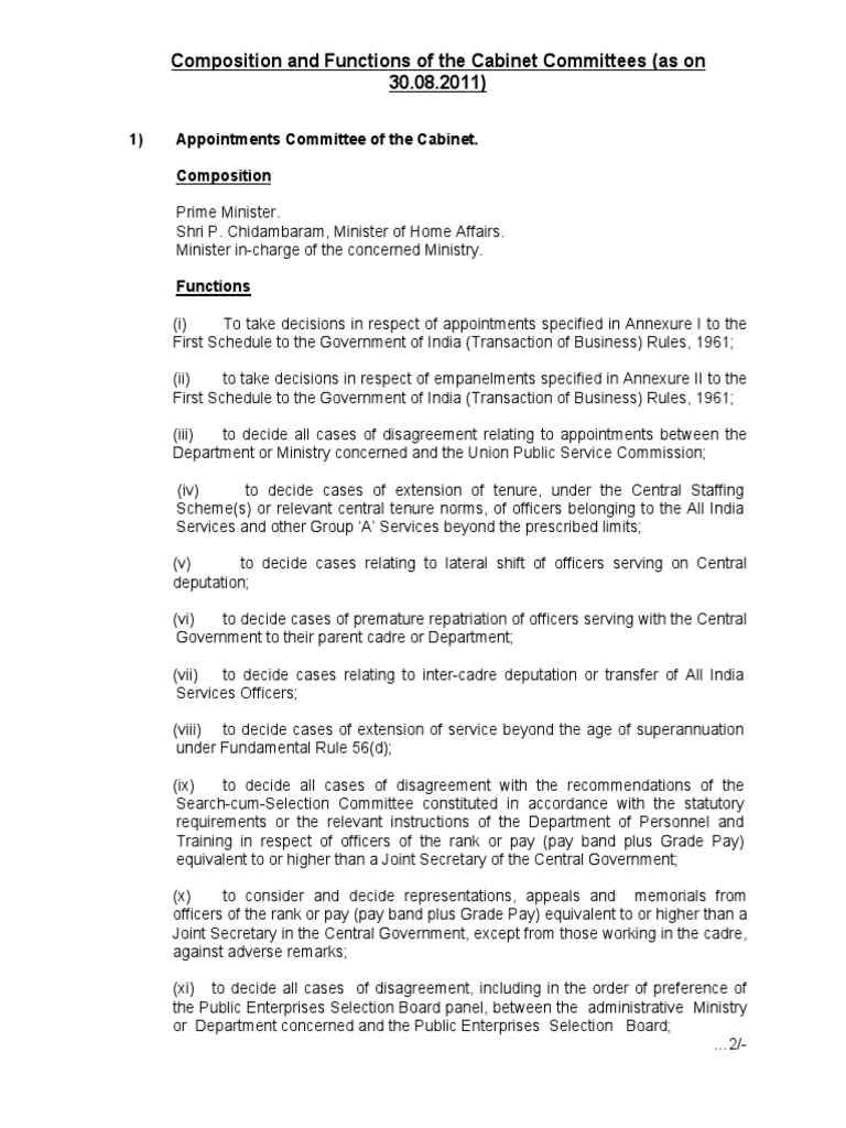 Microsoft Word - Composition of Standing Committees As On 30.08.2011 ...