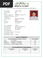 Format Biodata Taaruf | PDF