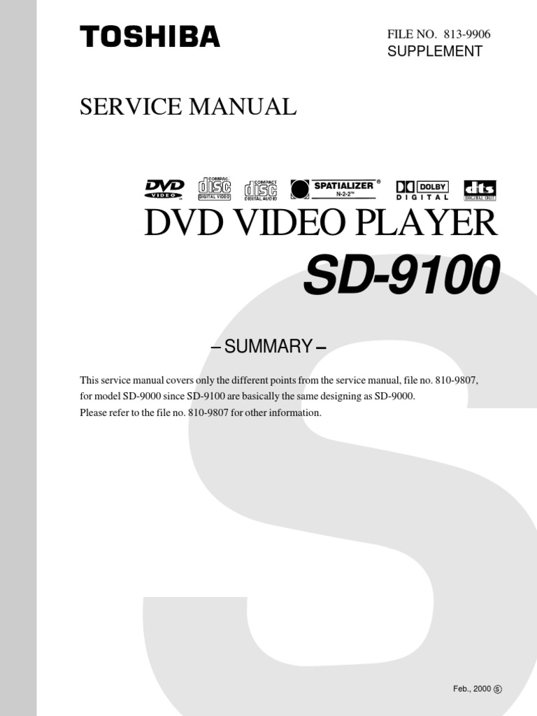 DVD Video Player: Service Manual | PDF | Capacitor | Electrical Network