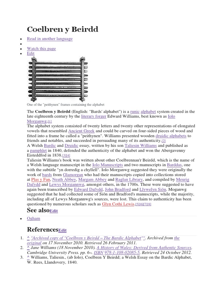 Art - Coelbren y Beirdd | PDF | Collation | Writing