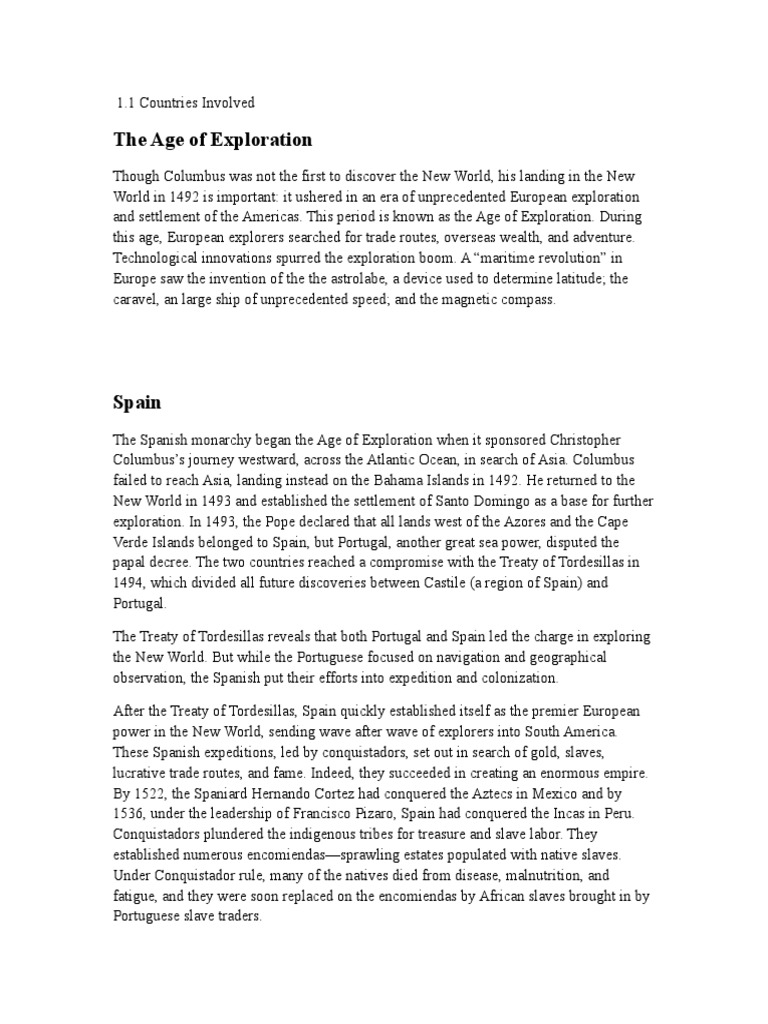 The Age of Exploration | PDF | Age Of Discovery | Conquistador