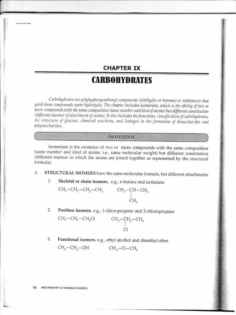 Carbohydrates Handout PDF | PDF | Isomer | Polysaccharide