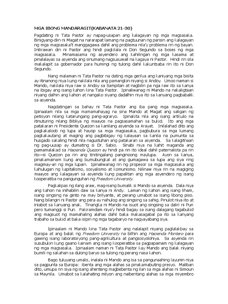 Kabanata 21-30 | PDF