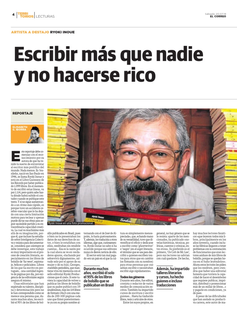 Artista A Destajo Ryoki Inoue - El Correo Part 1 | PDF | Publicación | Semiótica