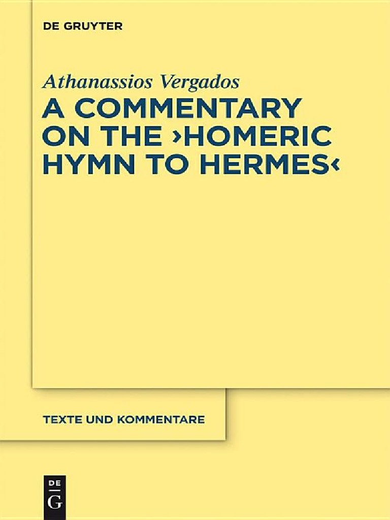 Vergados - The Homeric Hymn To Hermes - Introduction, Text and ...