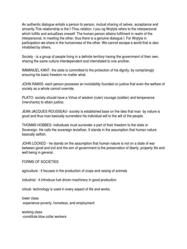 An Authentic Dialogue Entails A Person To Person, Mutual Sharing of ...