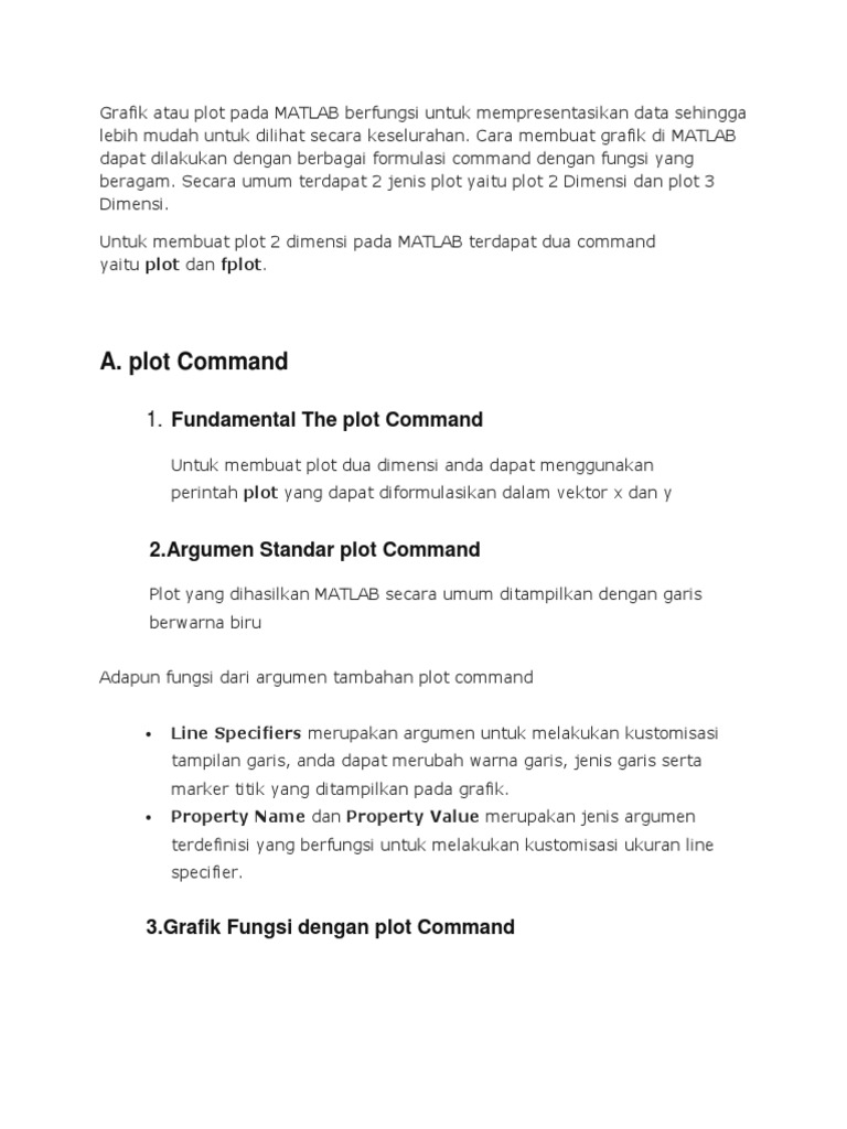 Grafik Atau Plot Pada MATLAB Berfungsi Untuk Mempresentasikan Data ...