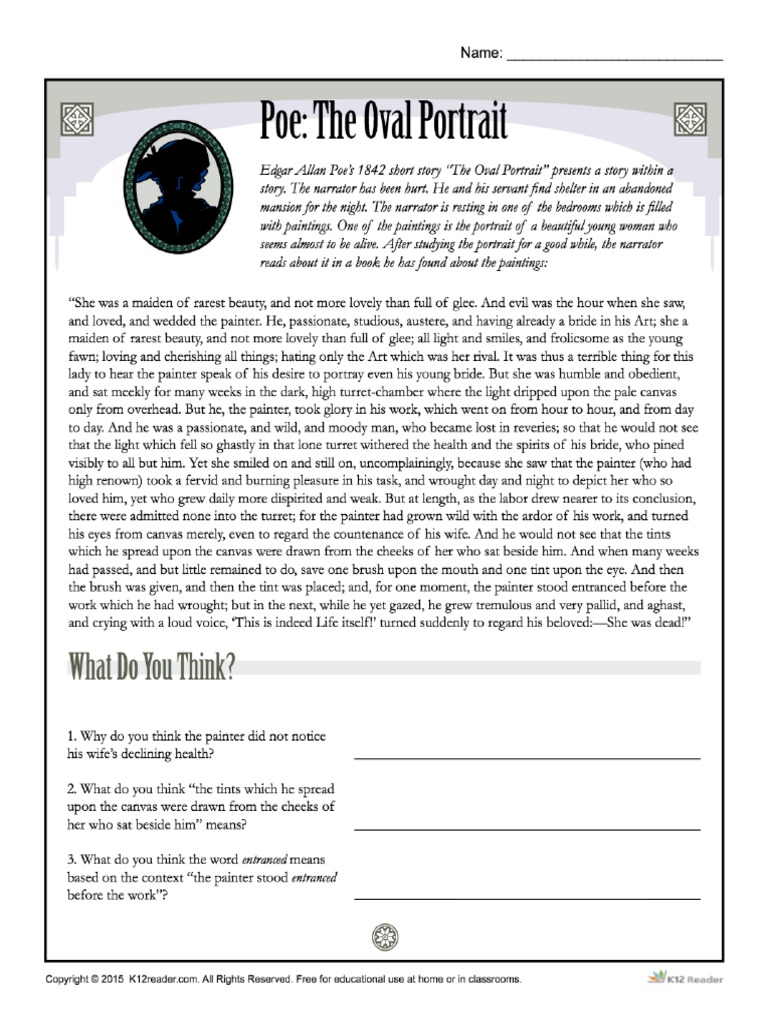 The Oval Portrait | PDF