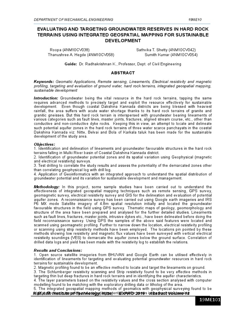 Abstract - Sample | PDF | Geomatics | Groundwater