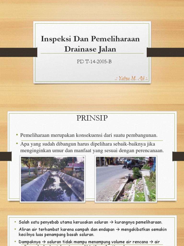 Inspeksi Dan Pemeliharaan Drainase Jalan: PD T-14-2005-B | PDF