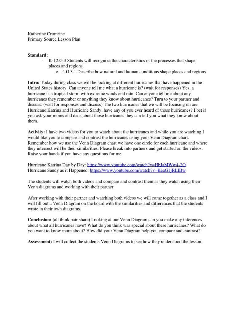 Compare Contrast Lesson Plan | PDF | Social Science | Language Arts ...