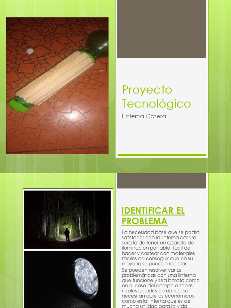 Linterna Casera: Proyecto Tecnológico Fácil | PDF | Linterna | Diodo ...