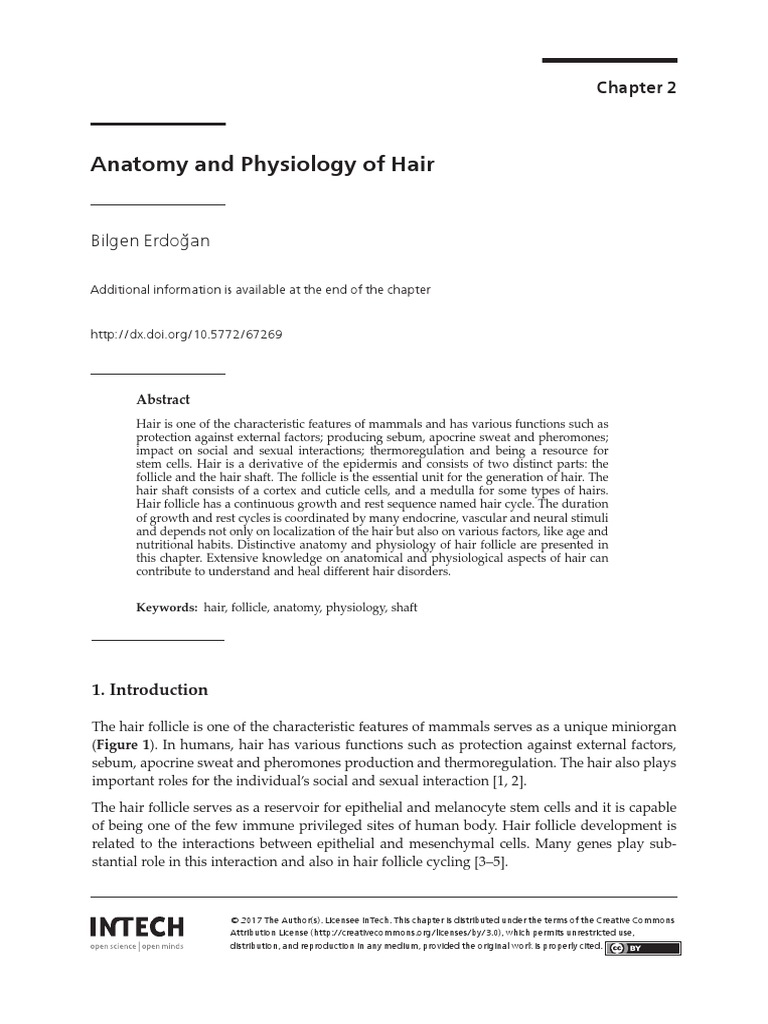 Anatomy and Physiology of Hair | PDF | Hair | Anatomy