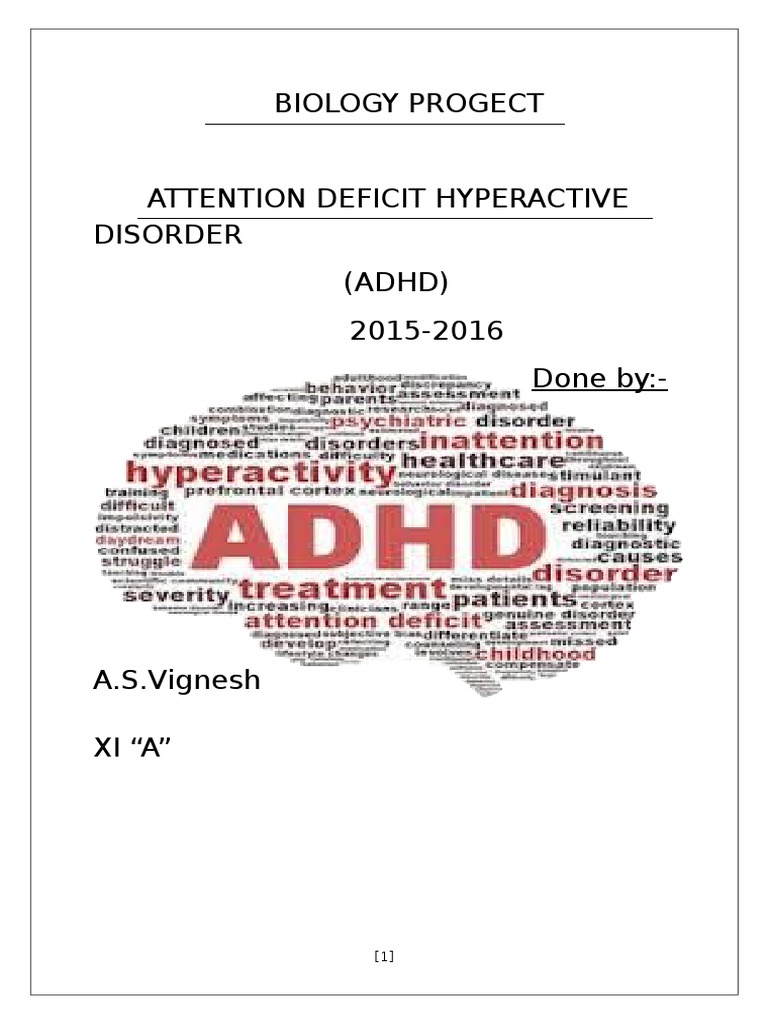 Biology Investigatory Project On Adhd | PDF | Attention Deficit ...