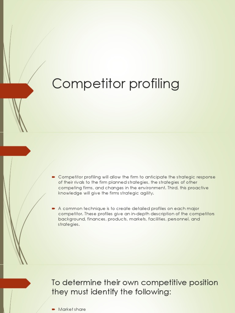 Competitor Profiling | PDF