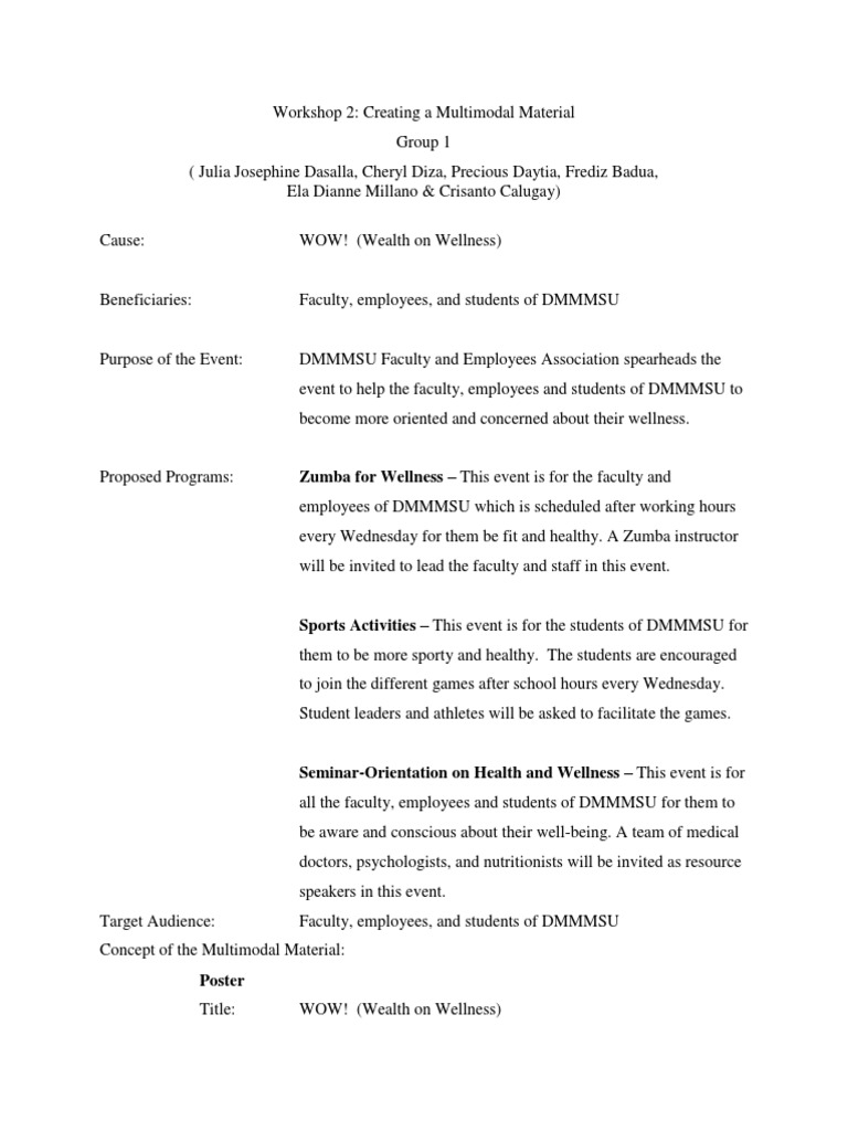 Multimodal Proposal of Group 2 | PDF | Psychology | Psychological Concepts