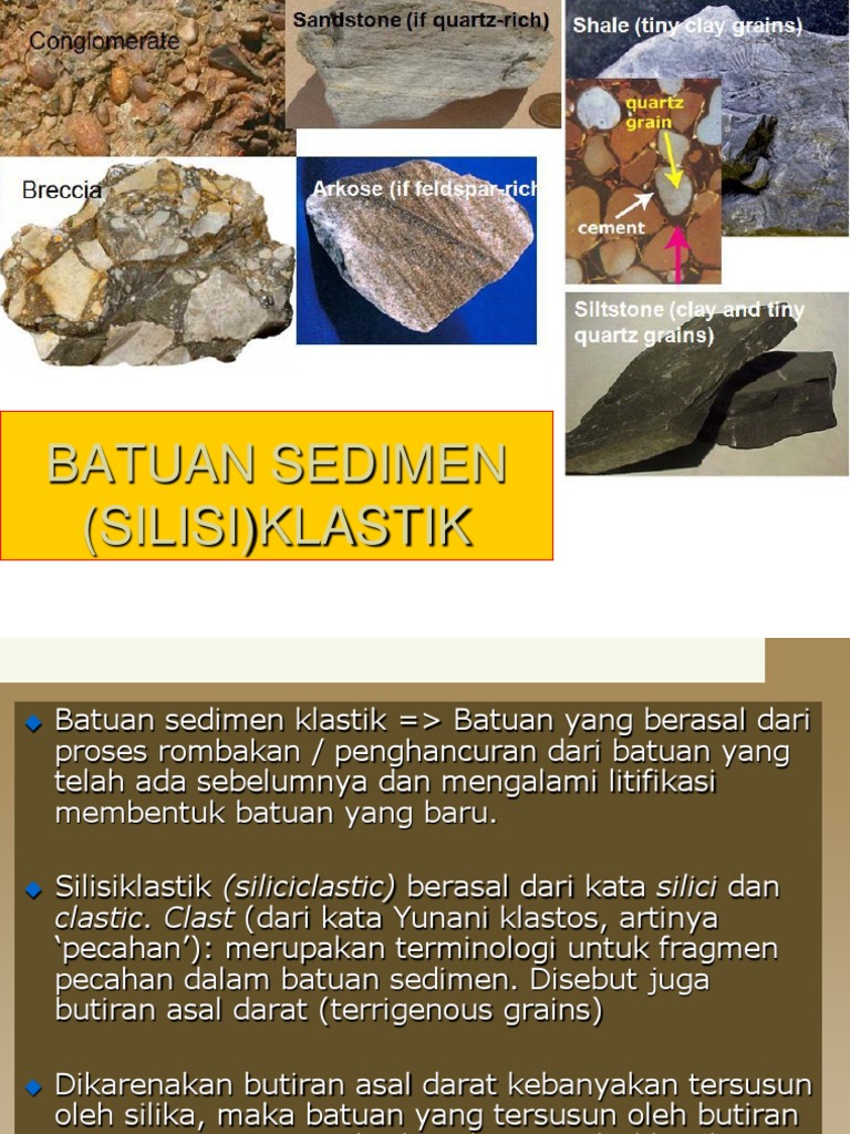 Ciri dan Proses Batuan Sedimen Klastik | PDF