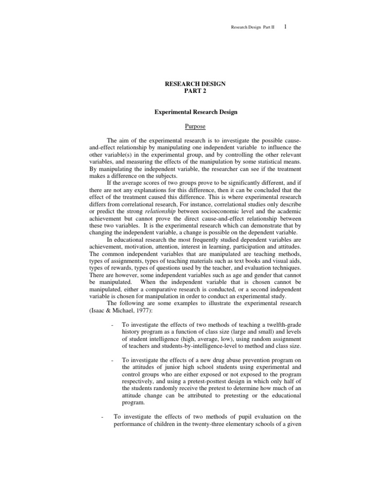 Research Design Part 2 | PDF