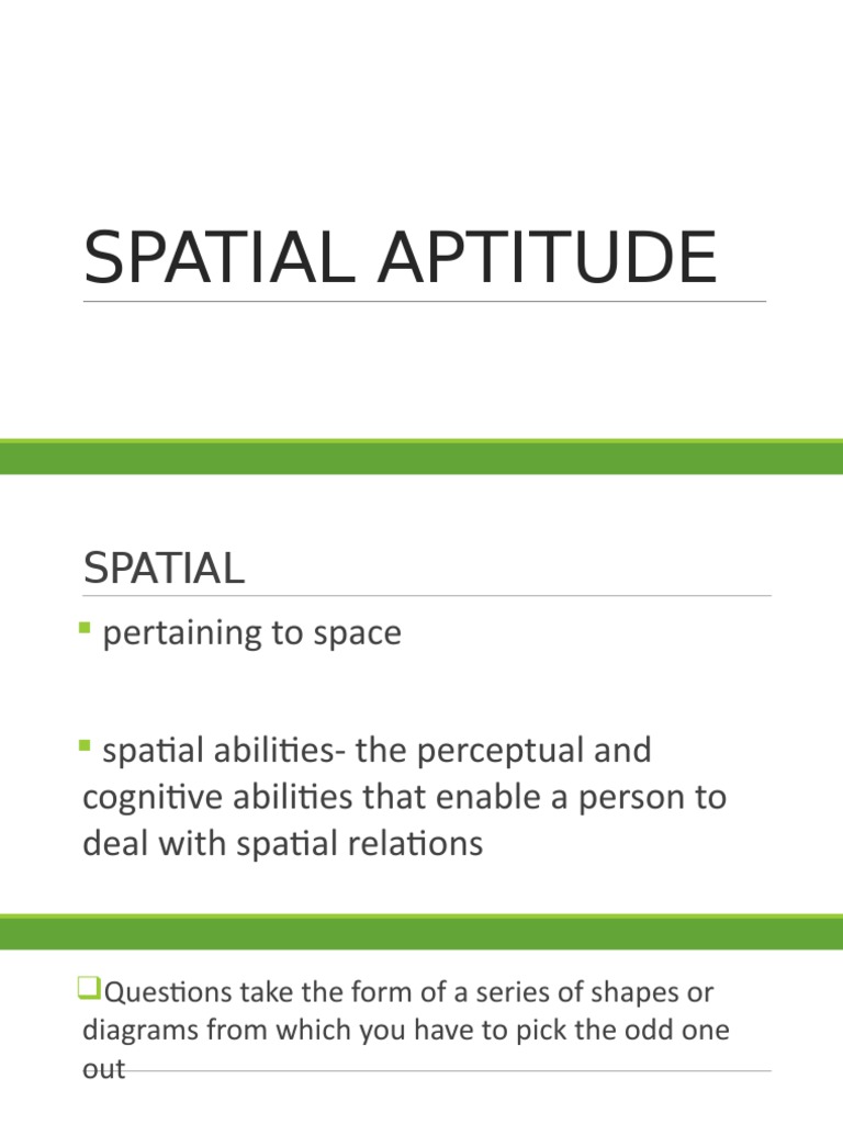 Spatial Aptitude | PDF