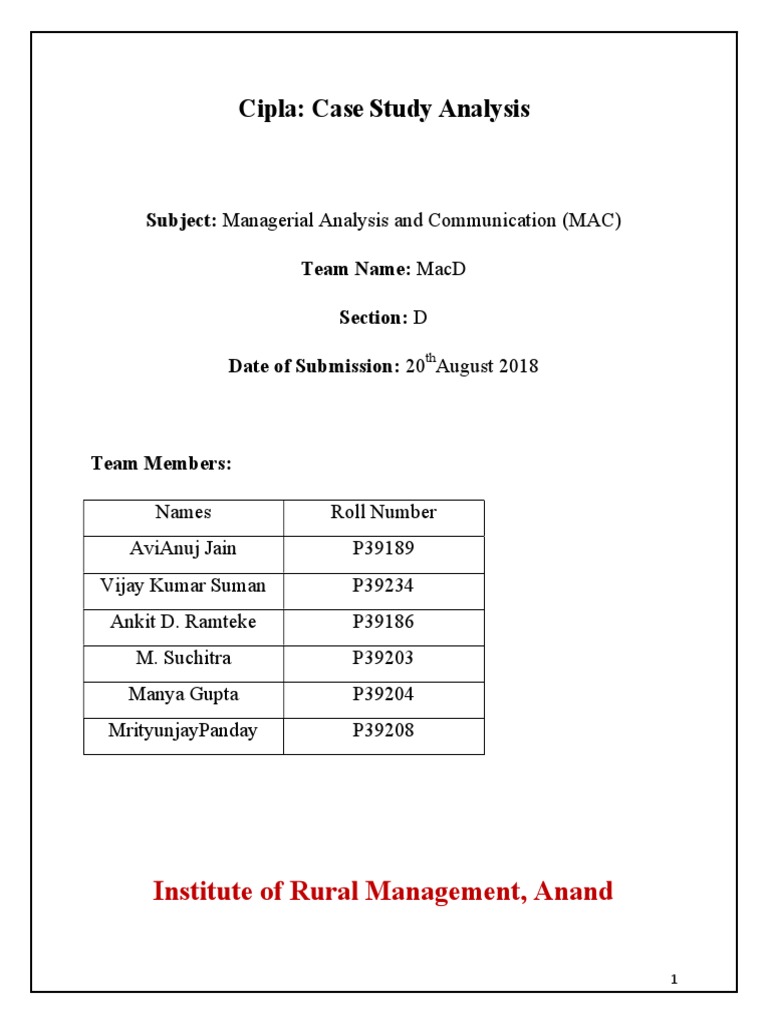 Cipla Case Analysis | PDF | Trips Agreement | Generic Drug