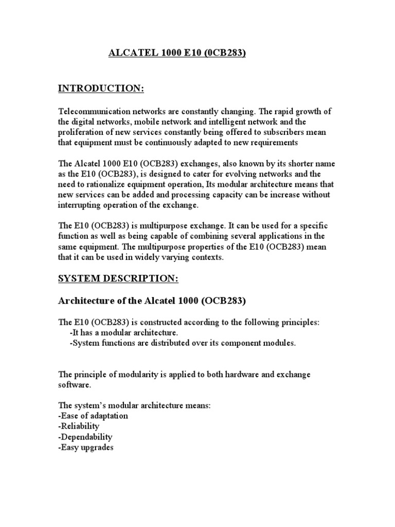 Alcatel 1000 E10 | Download Free PDF | Optical Fiber | Ethernet