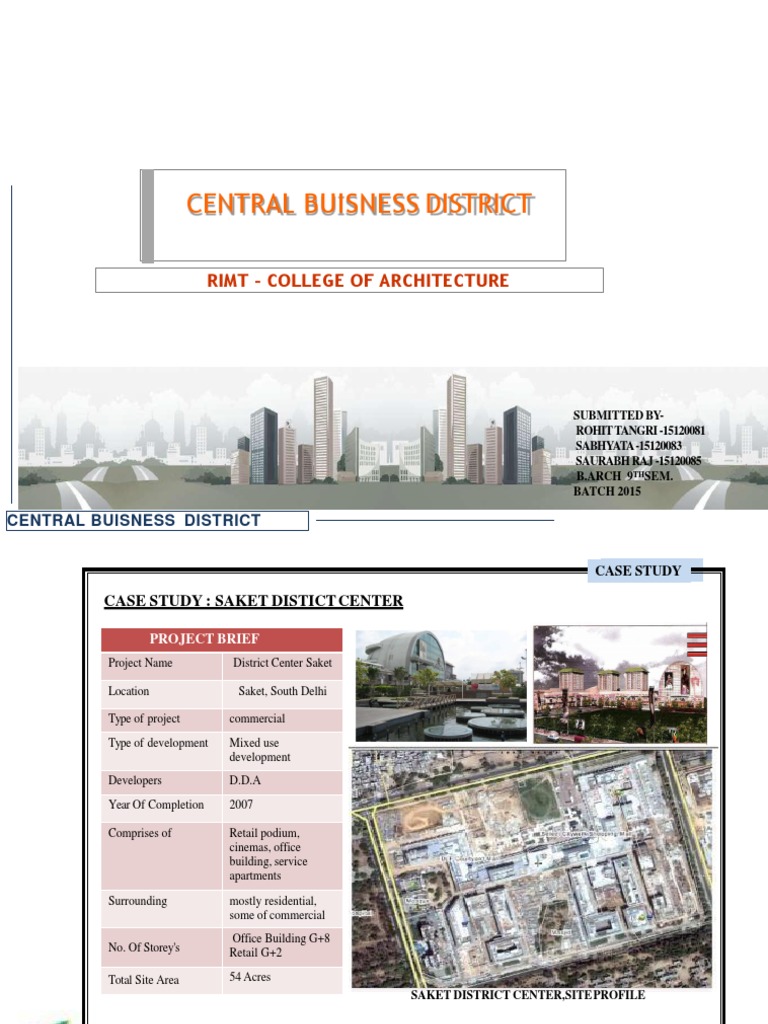 Saket District Center Case Study | PDF | Shopping Mall | Nature