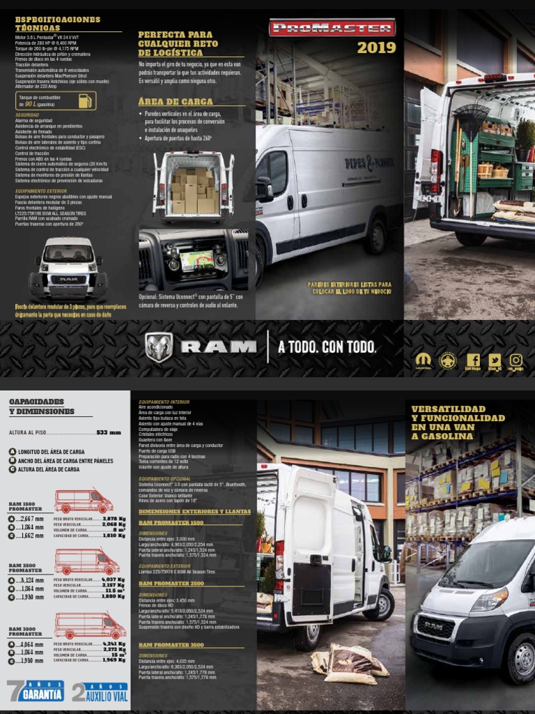 RAM ProMaster Specifications PDF | PDF | Airbag | Coche