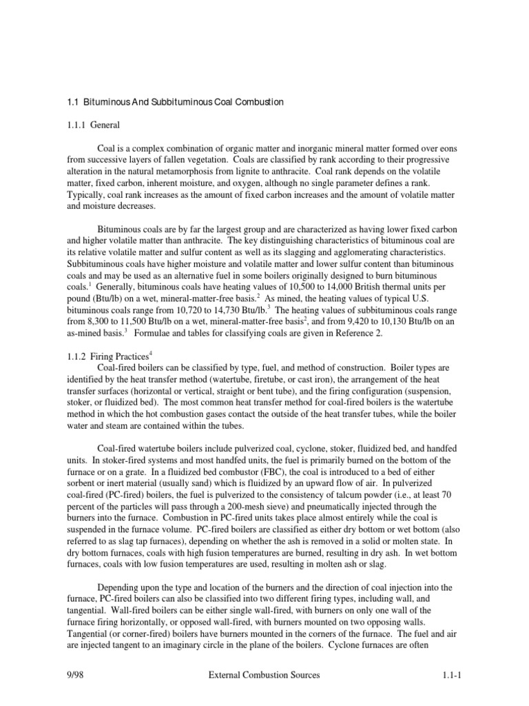 Coal Combustion: Types and Practices | PDF | Combustion | Particulates