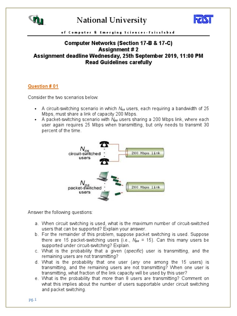 National University assignment on computer networks | PDF | Communications Protocols ...