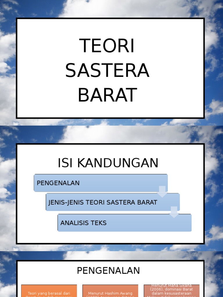 Jenis Teori Sastera Barat dan Analisis | PDF