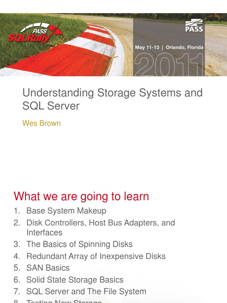 Sqlrally Orlando Understanding Storage Systems and SQL Server | PDF ...