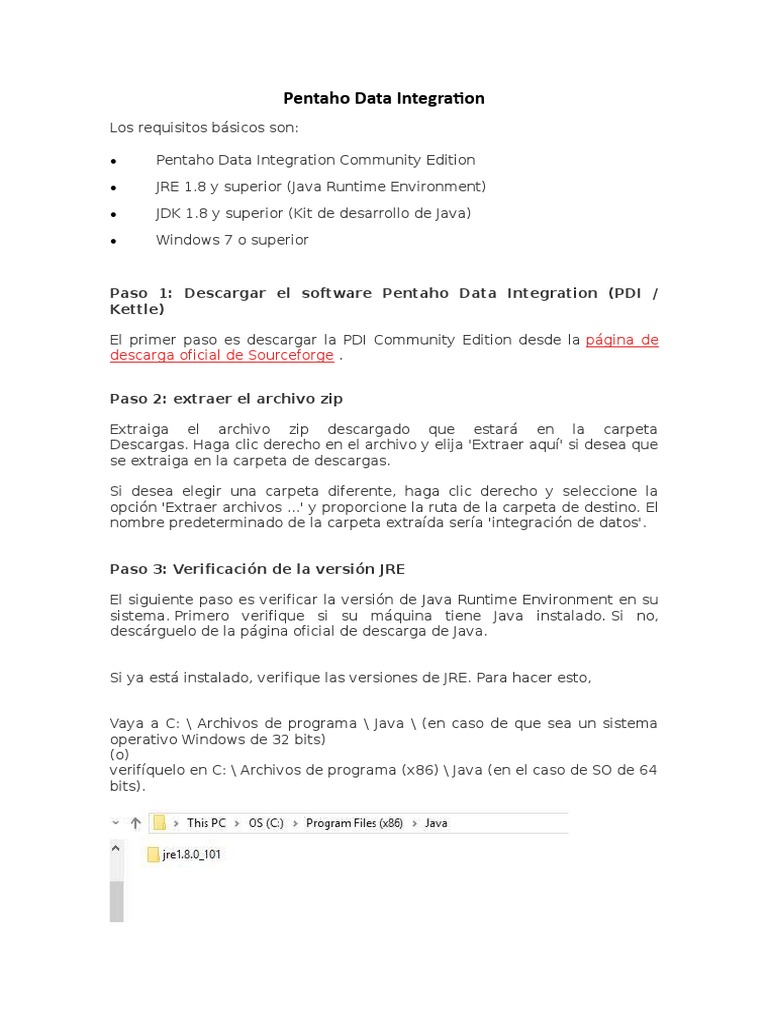 Instalacion Pentaho Data Integration | PDF | Java (lenguaje de ...