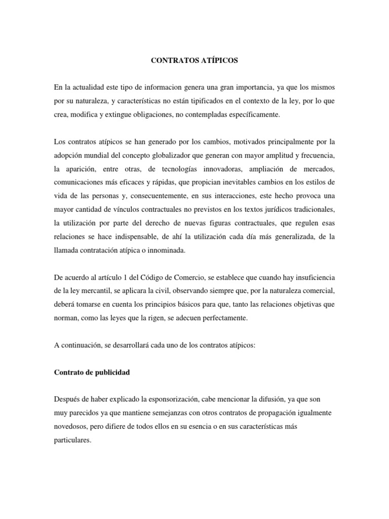 Contrato Atipico, Publicidad | PDF | Publicidad | Producto (Negocio)