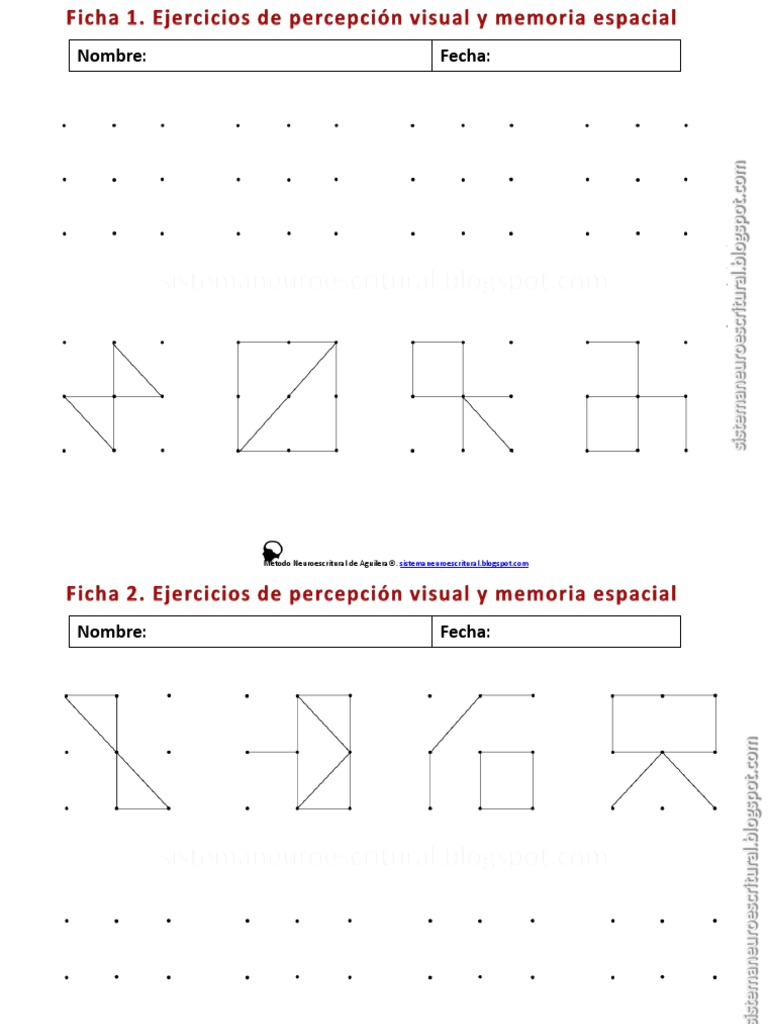 Ejercicios de Percepción Visual y Espacial PDF | PDF