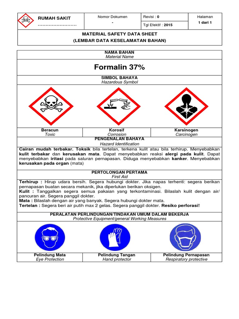 MSDS Formalin | PDF