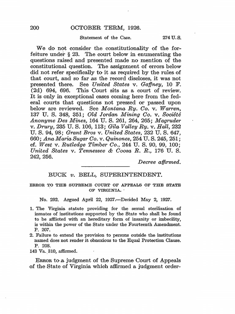 Analysis of the Constitutional Arguments Regarding Virginia's Forced ...