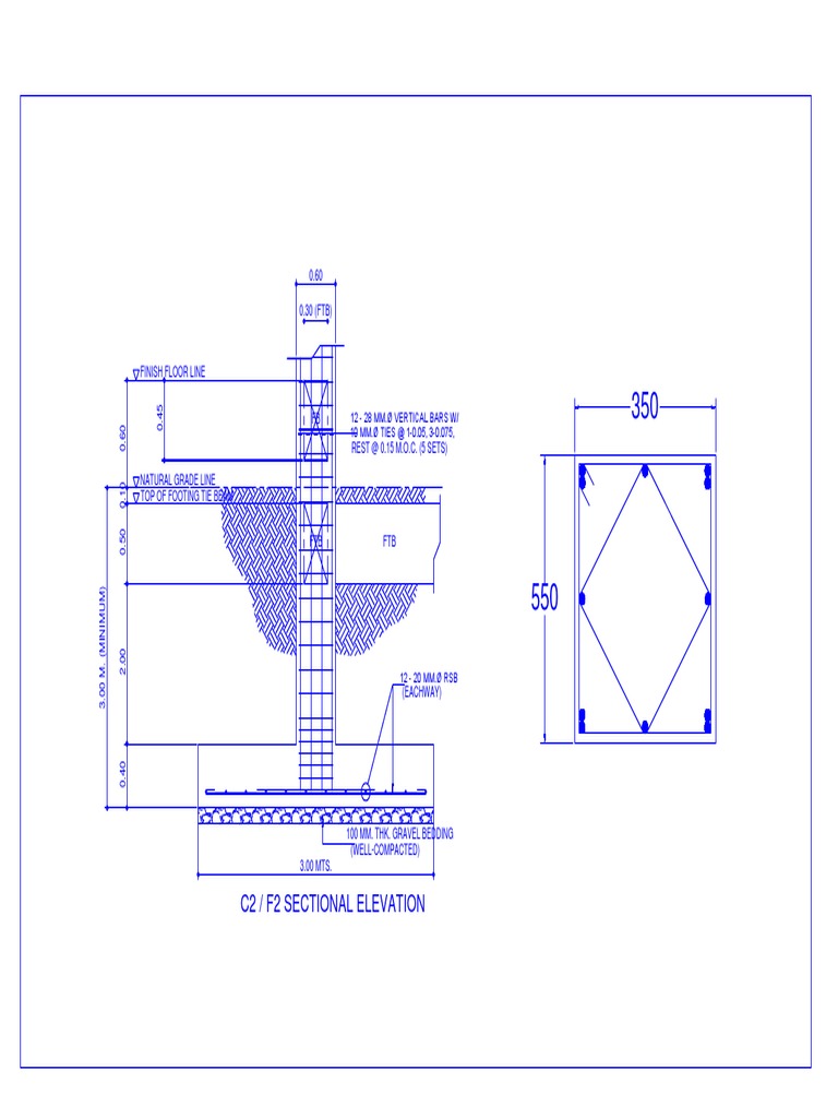 Foundation sectional elevation details | PDF