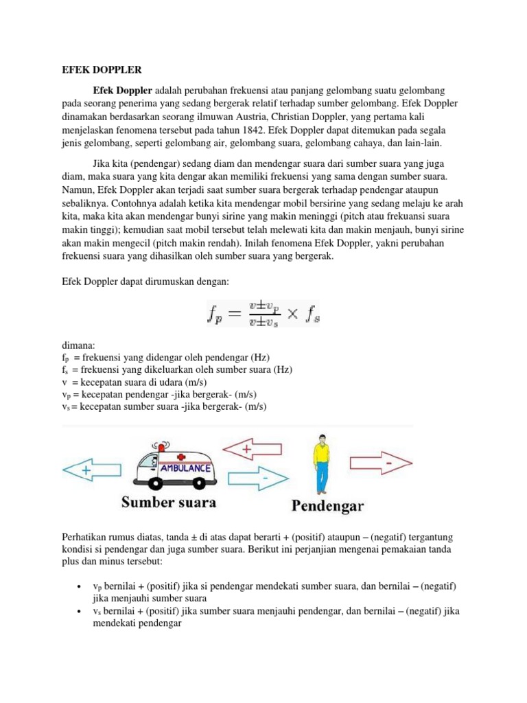 Efek Doppler | PDF | Sains & Matematika