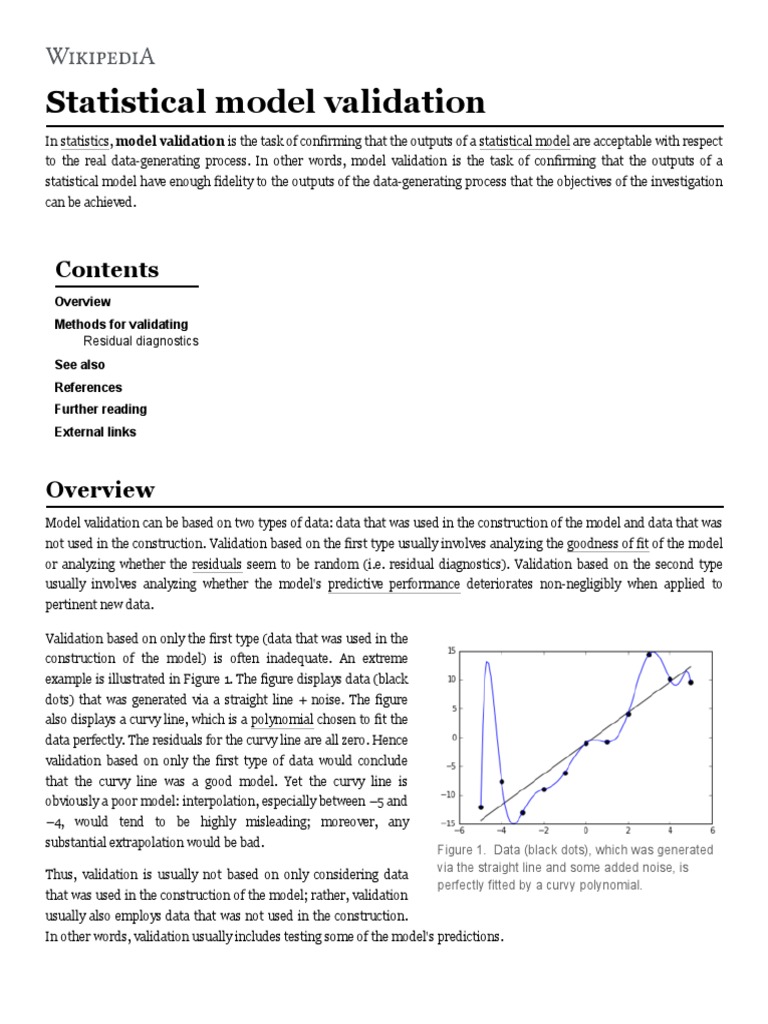 Statistical Model Validation | PDF | Conceptual Model | Scientific Theories